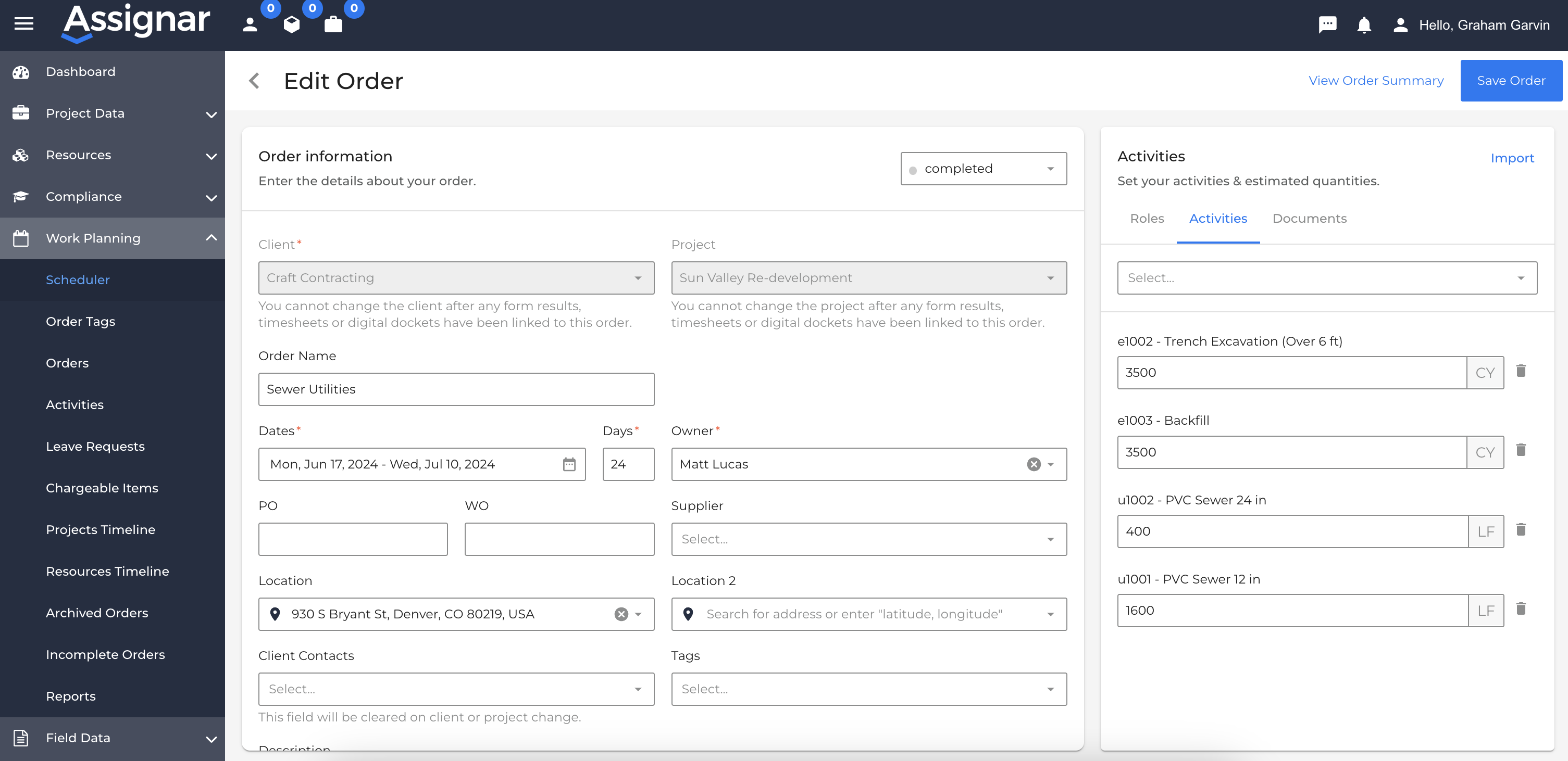 Adding Budgeted Quantities Assignar Support