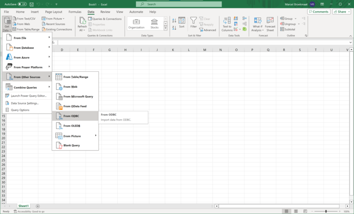 Data Share Connection Setup Excel Assignar Support
