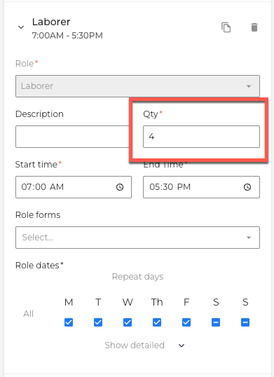 Adjusting Resource Quantities For Each Shift Assignar Support