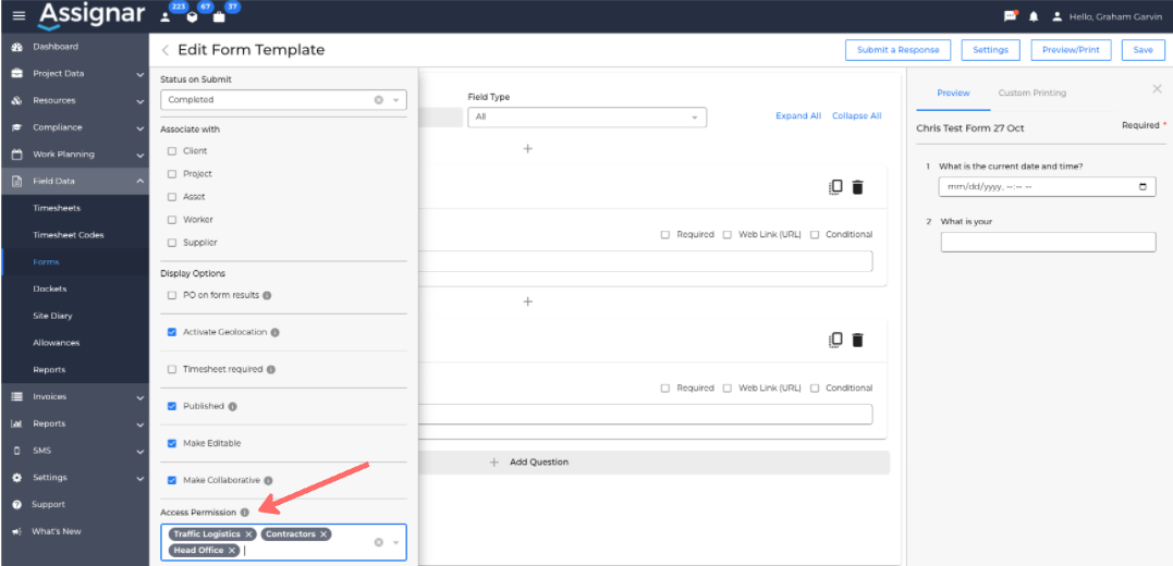 Assign Forms to Workers – Assignar Support