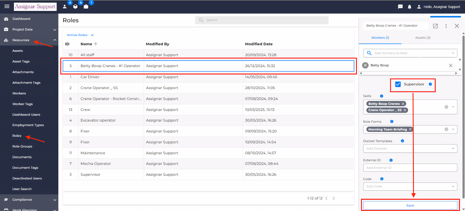 Auto-populating worker information in Dockets (tickets) – Assignar Support