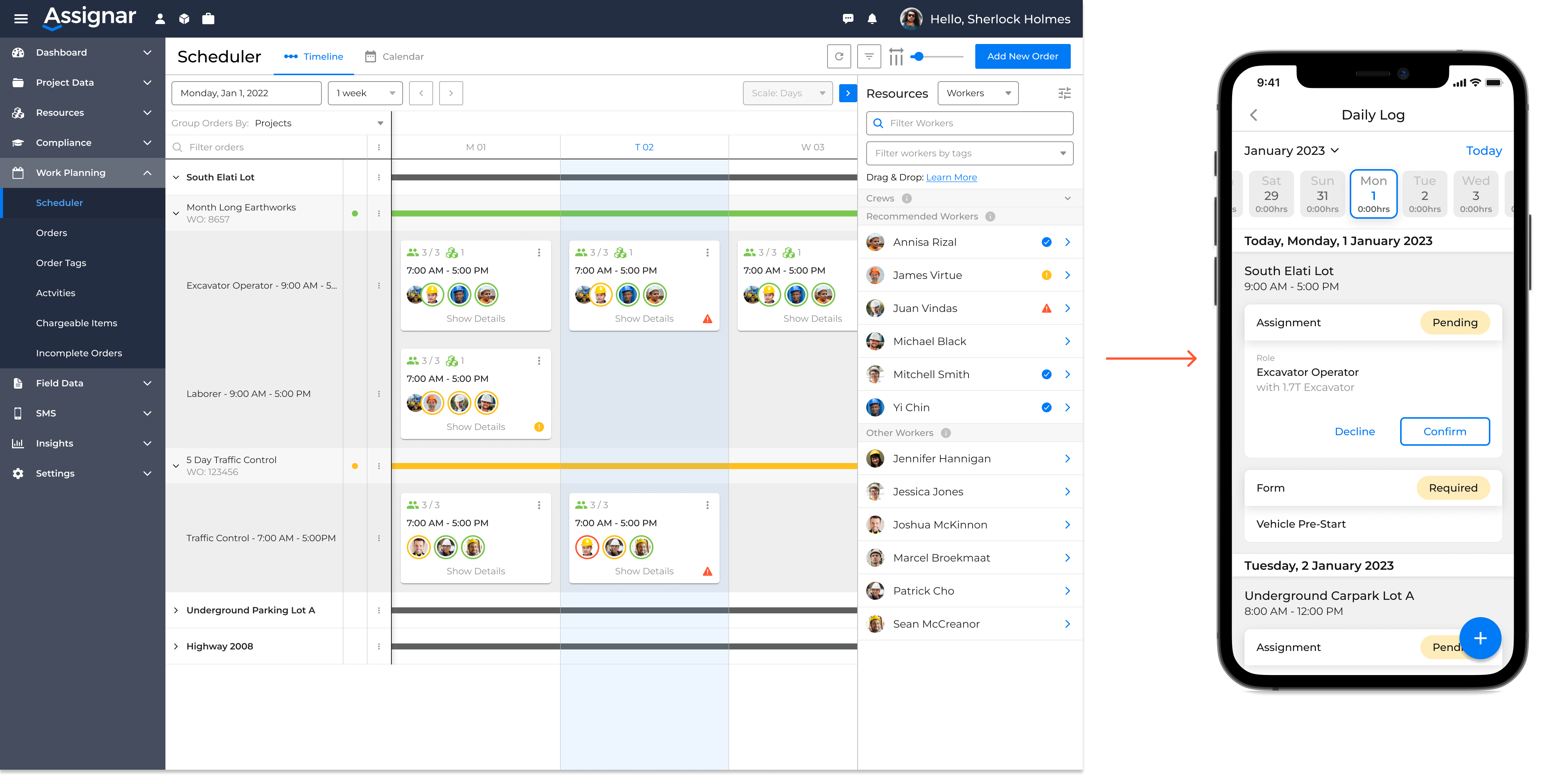 Set Up Assignments in Mobile – Assignar Support