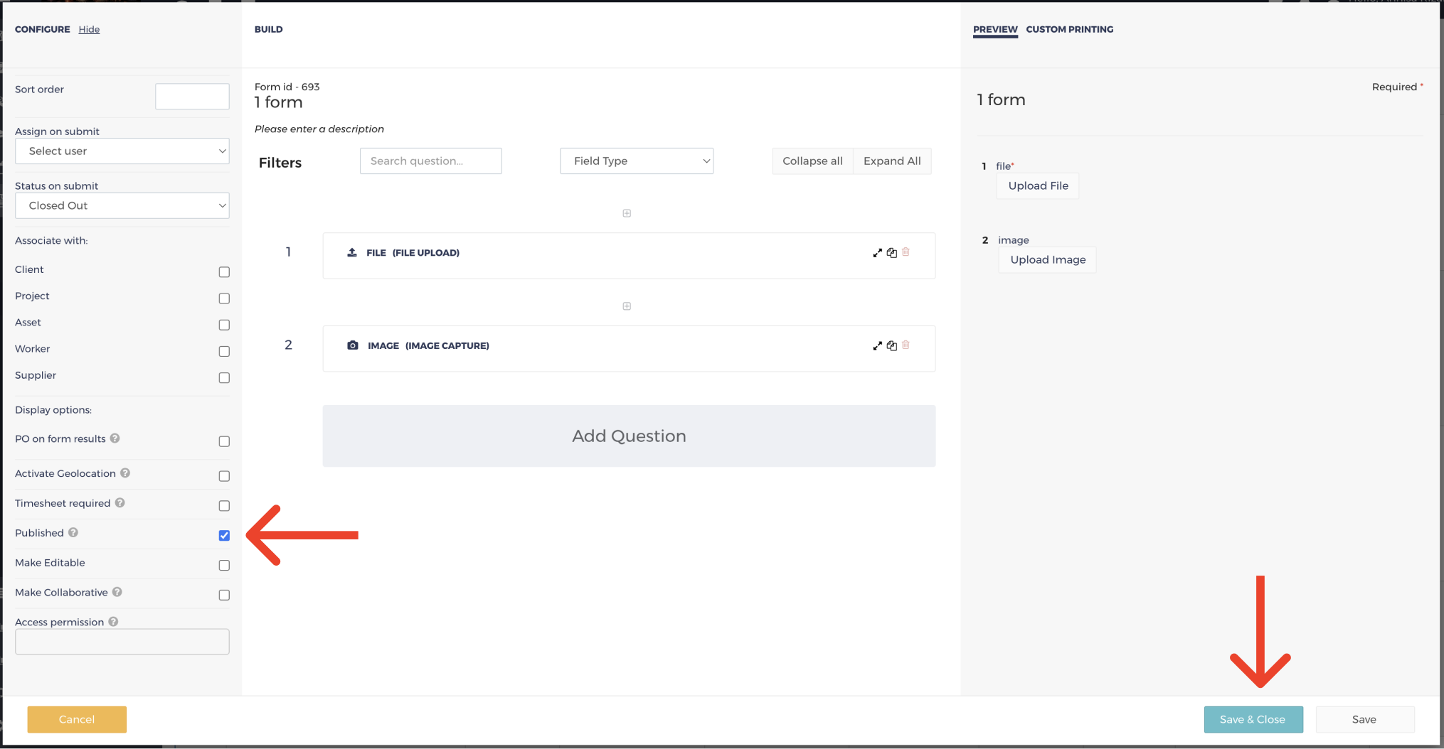 Build a Form – Assignar Support