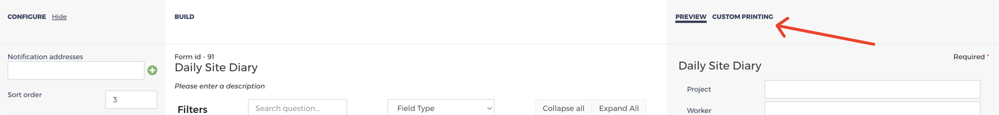 Set Up Forms Custom Print – Assignar Support