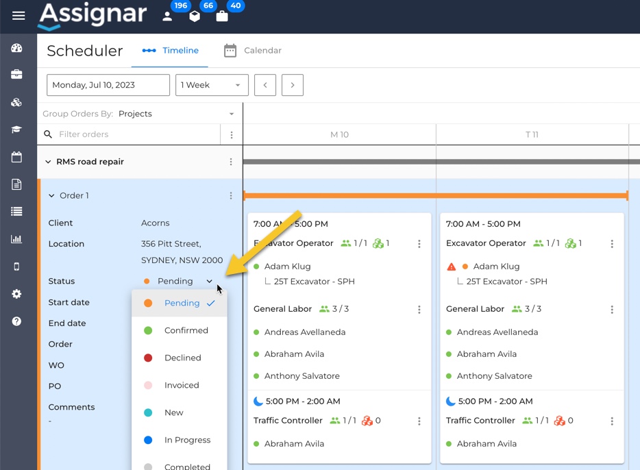 Updating Orders & Changing Up Resources – Assignar Support