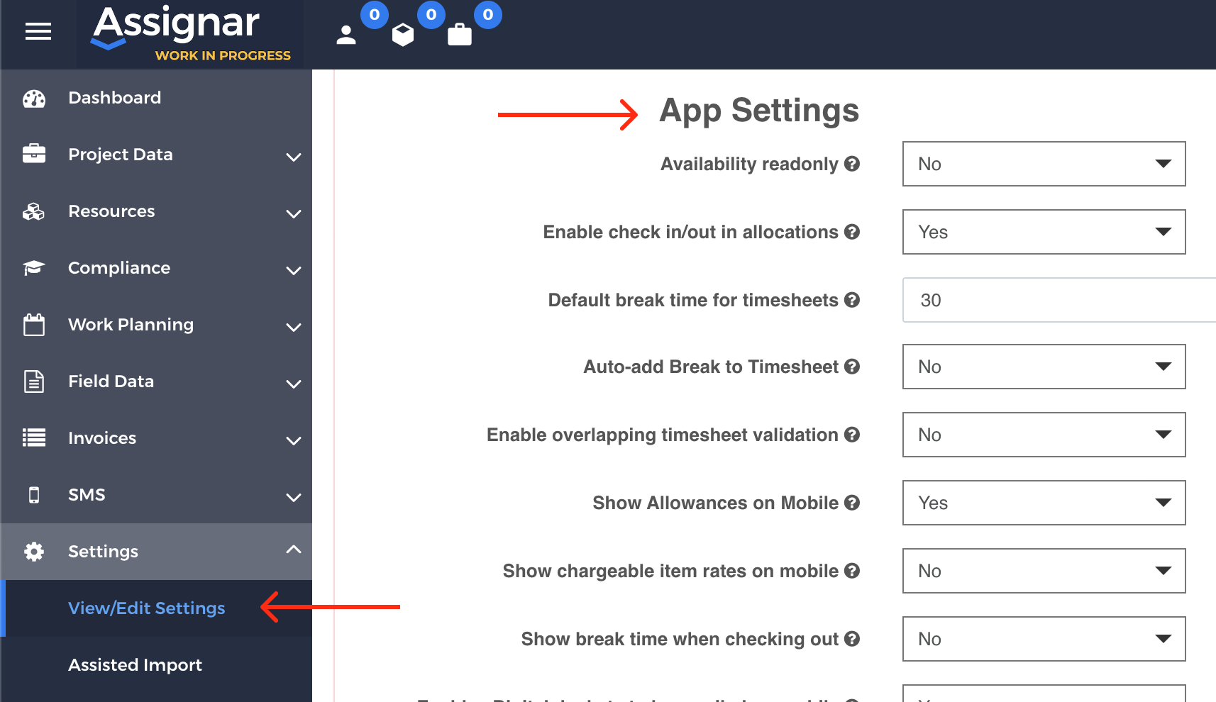 Set Up Automatic Breaks in Timesheet – Assignar Support