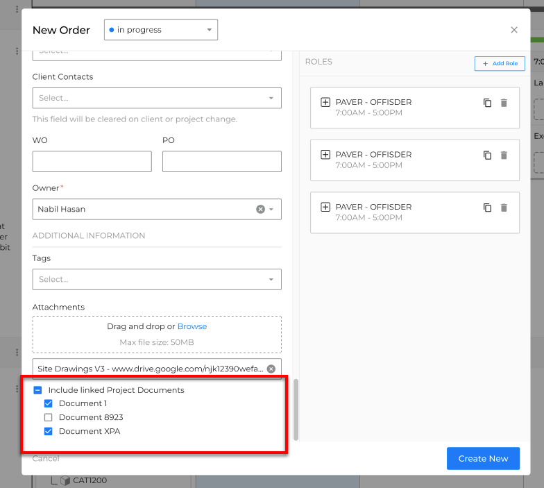 Adding Documents to an Order – Assignar Support